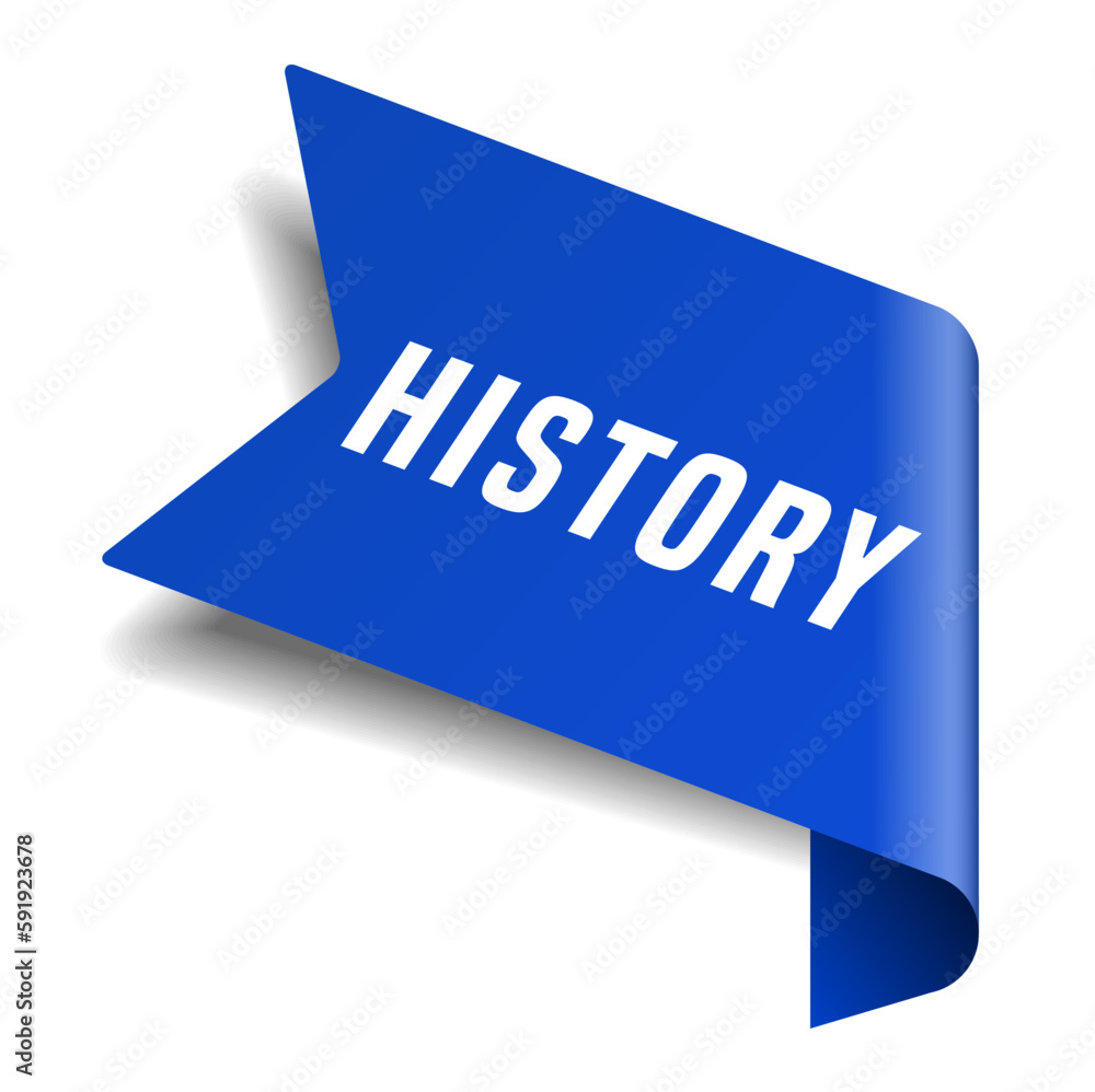 Colorful vector flat design banner history. This sign is well adapted ...