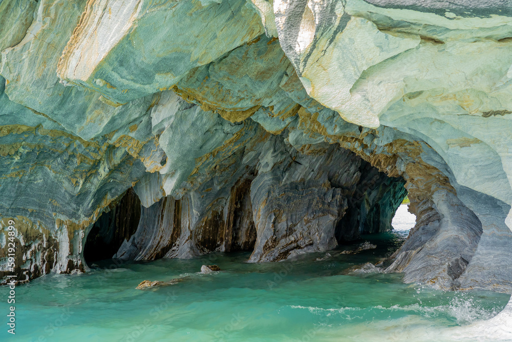 Marble Caves on Lake General Carrera, Patagonia, Chile. Marble Caves ...