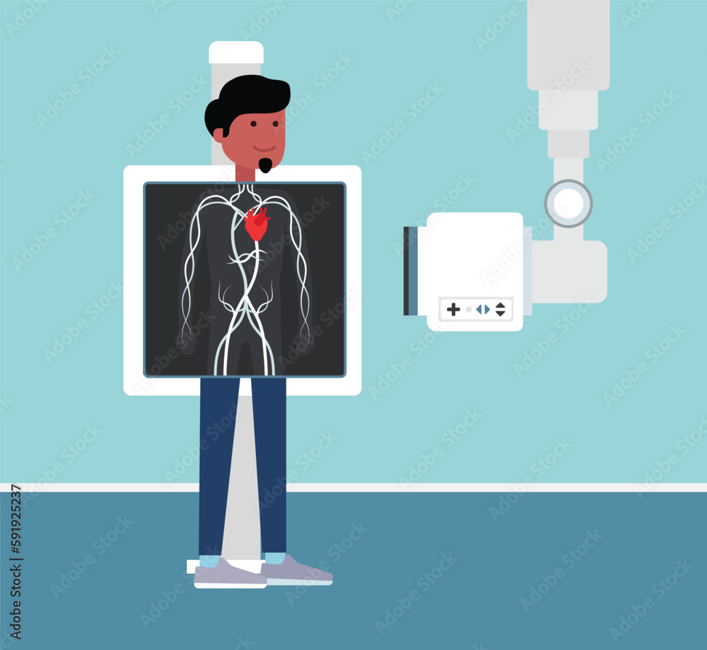African American Patient doing X-ray of the veins using ultrasound ...