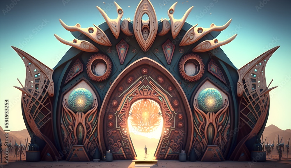 psytrance festival main stage decoration front view 200mm highly ...