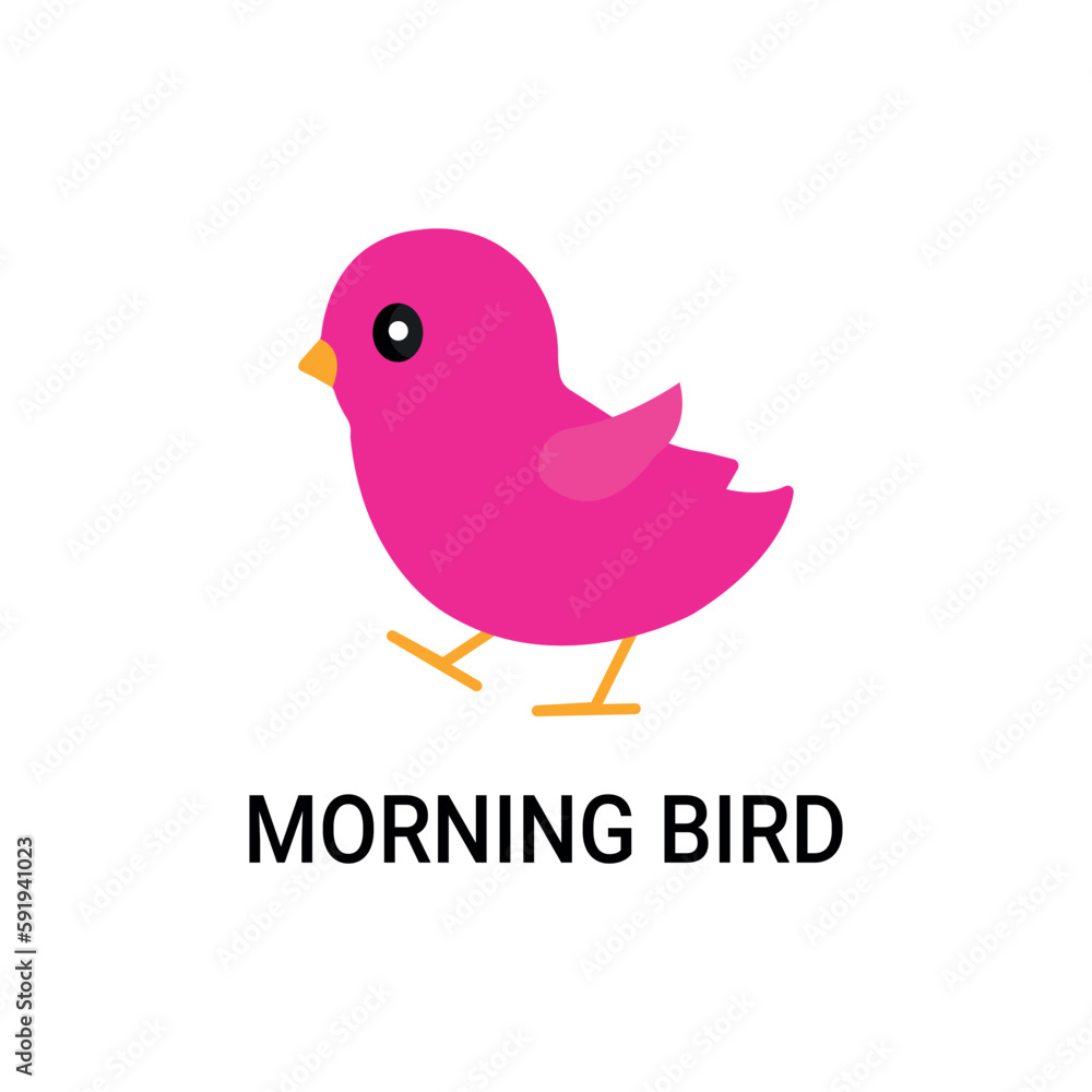 morning bird logo,bird logo,vector template. chick logo icon,Cute ...