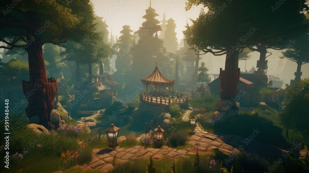 Map of the enchanted forest with various landmarks and locations for ...