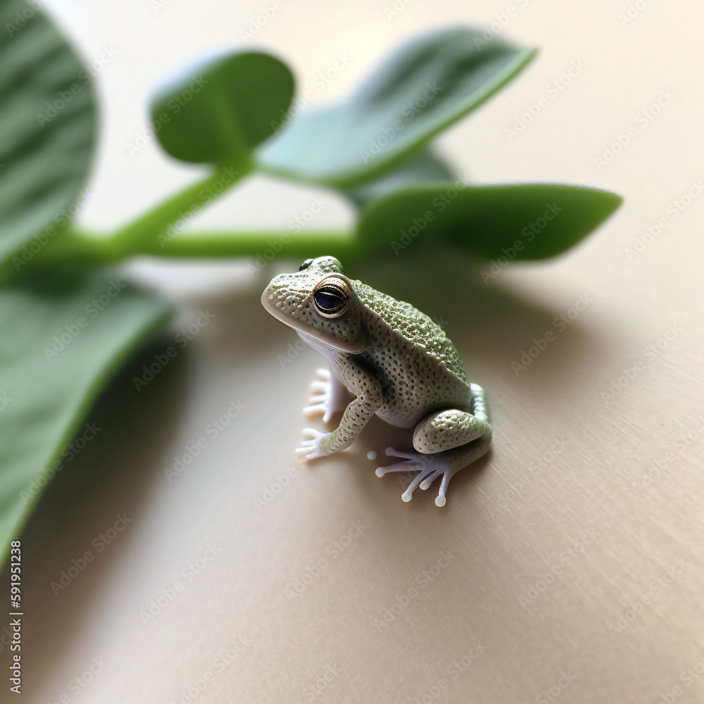 FROG TOAD Tiny clay isometric asset cute white background city animal ...
