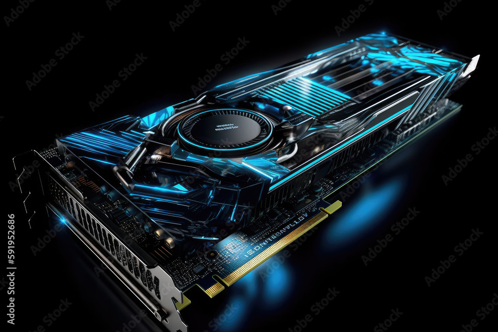 graphic card on clean background created with Generative AI technology ...