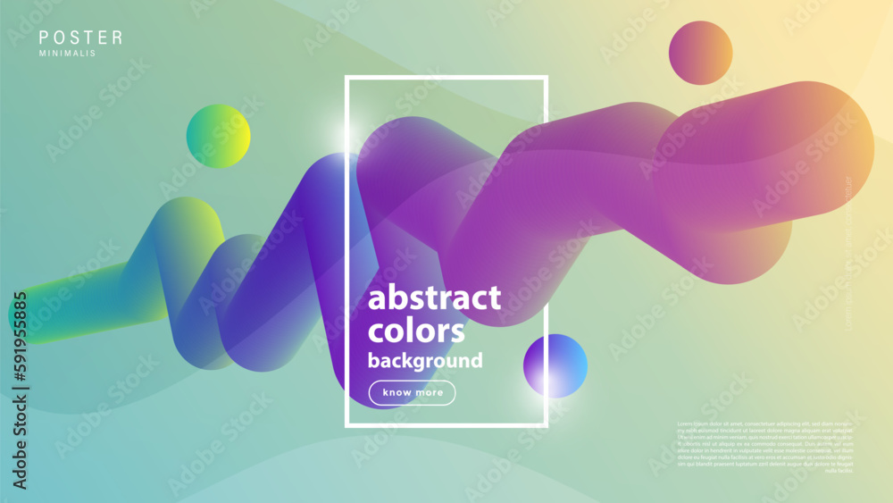 Beautiful banner colorful fluid loop background. Vector background 3d ...