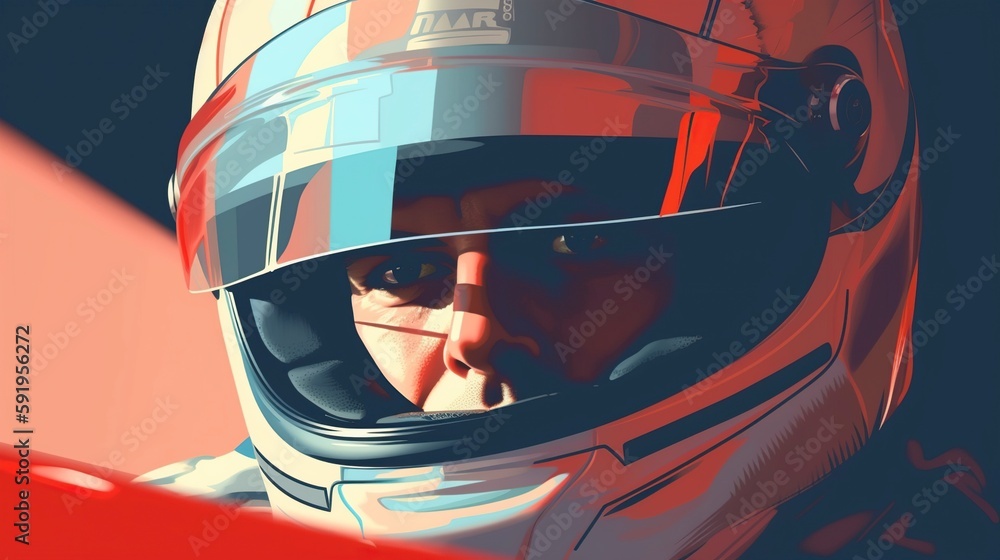 Formula 1 Drivers, Generative AI, Illustration Stock Illustration ...