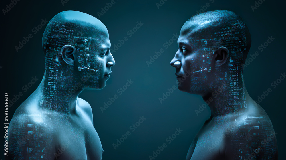 Machine learning reaction and ai artificial intelligence.Chat bot ...