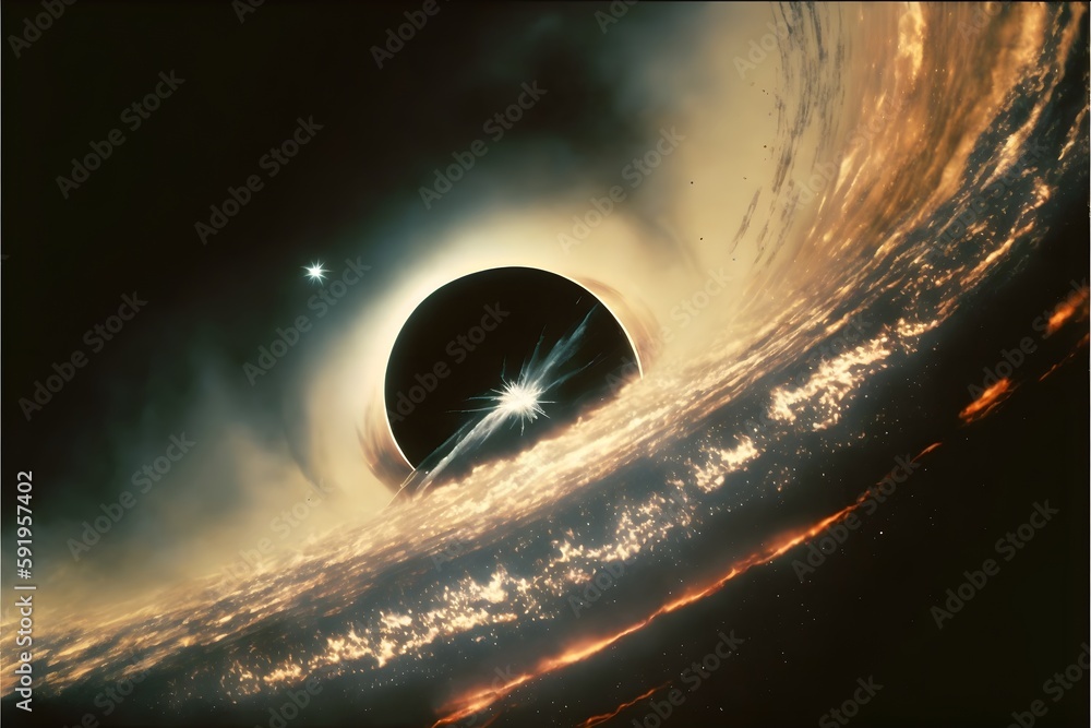 1980 film still of supermassive black hole in style of ridley scott ...