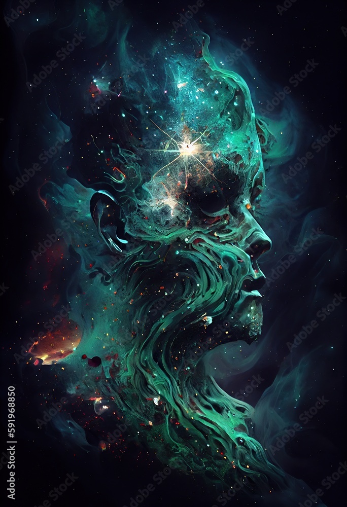 Ilustração do Stock: Generative AI illustration of the celestial beast ...
