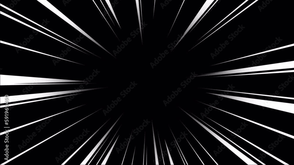 High-speed abstract speed lines overlay animation. Cartoon animated ...
