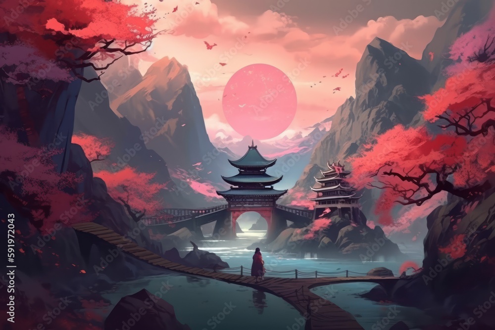 Japan Style Wallpaper Background Stock Illustration | Adobe Stock