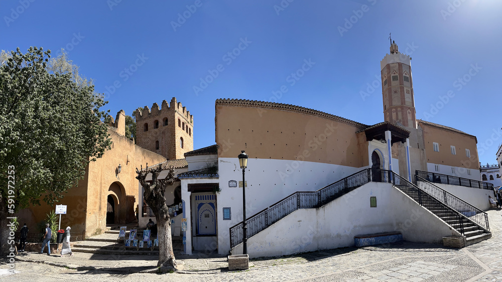 Morocco, Africa: view of Outa el Hamam, the central square of ...