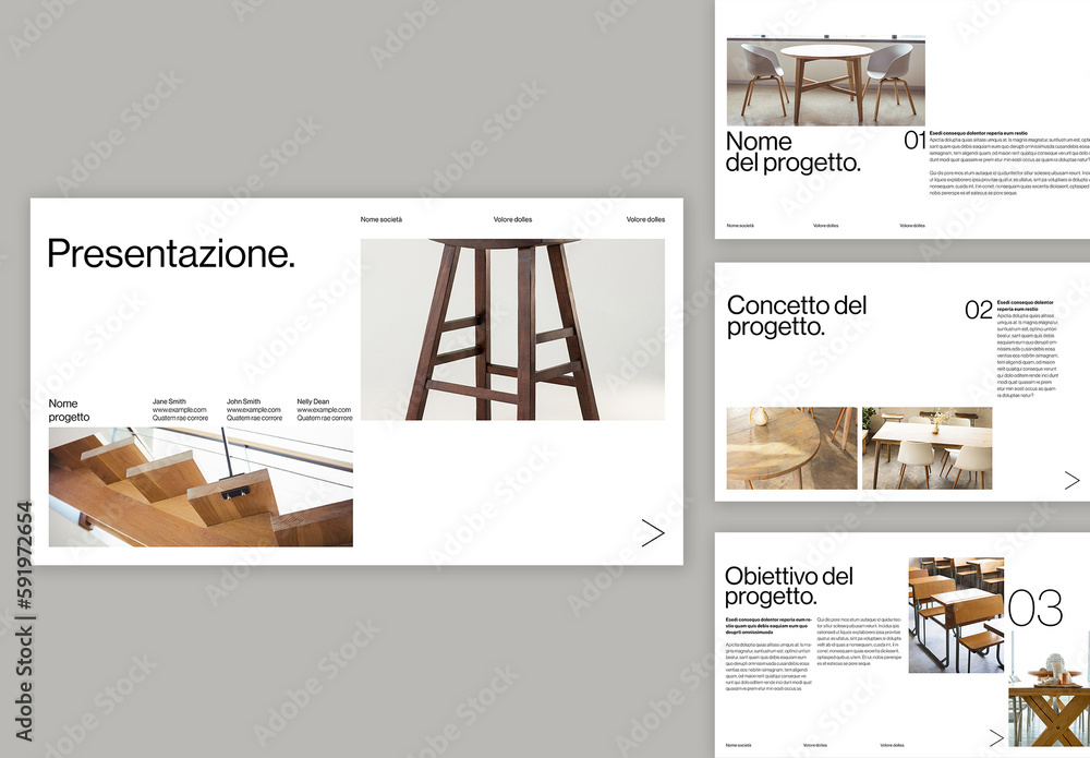 Layout Presentazione Interattiva Prodotto Stock Template | Adobe Stock