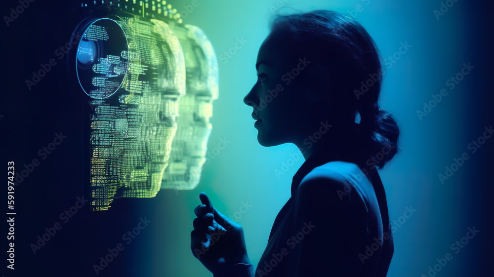 Machine learning reaction and ai artificial intelligence.Chat bot ...