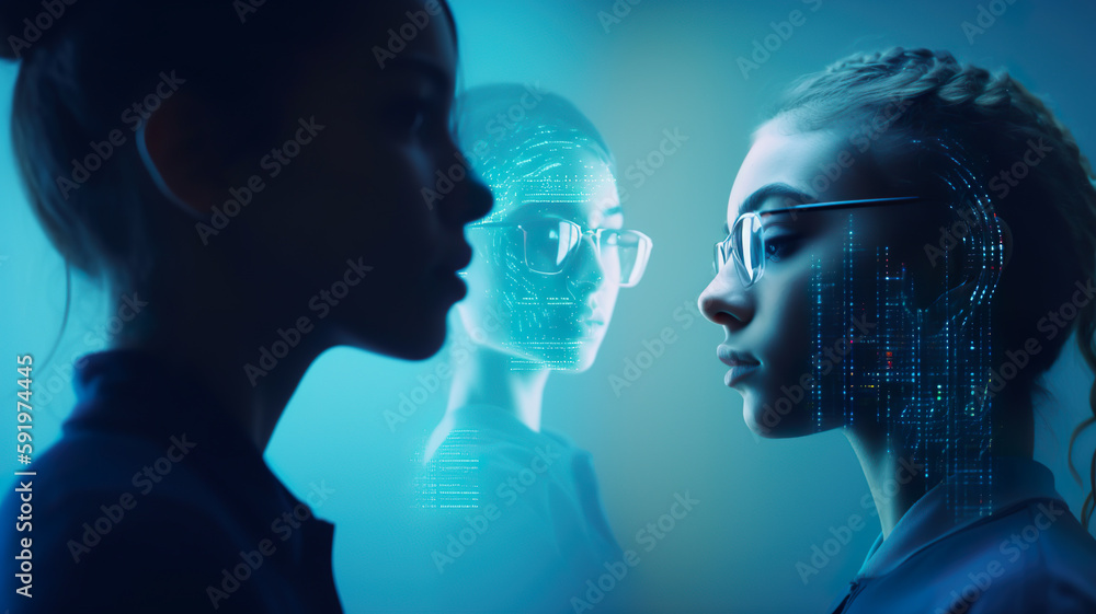 Machine learning reaction and ai artificial intelligence.Chat bot ...