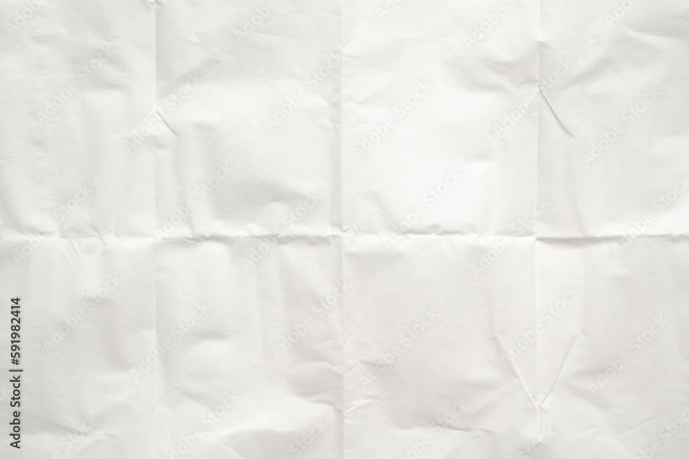White folded and wrinkled paper texture background Stock Photo | Adobe ...