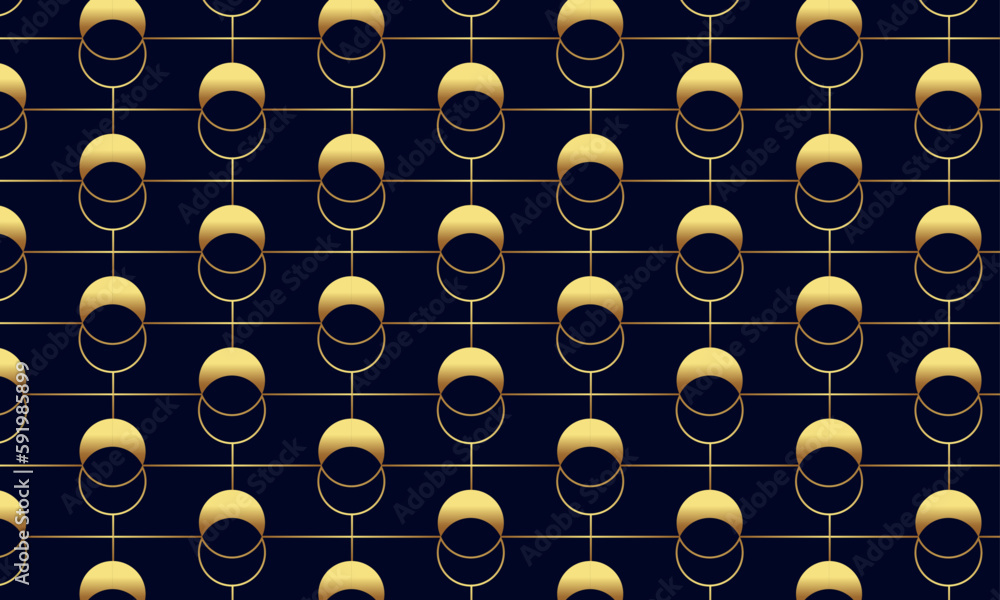 Gold geometric pattern. Art deco pattern. Navy blue and gold background ...