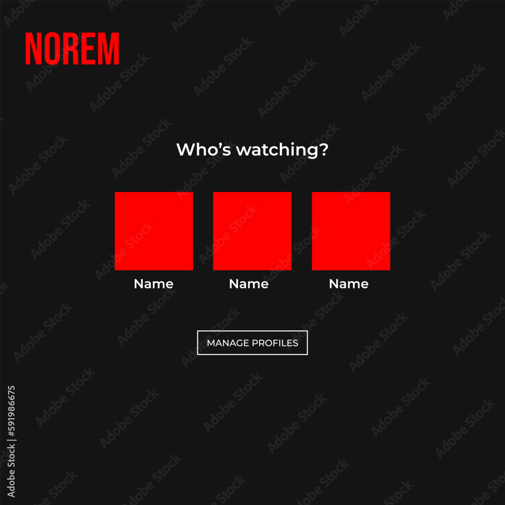 Television profile selection page who's watching with remote control ...