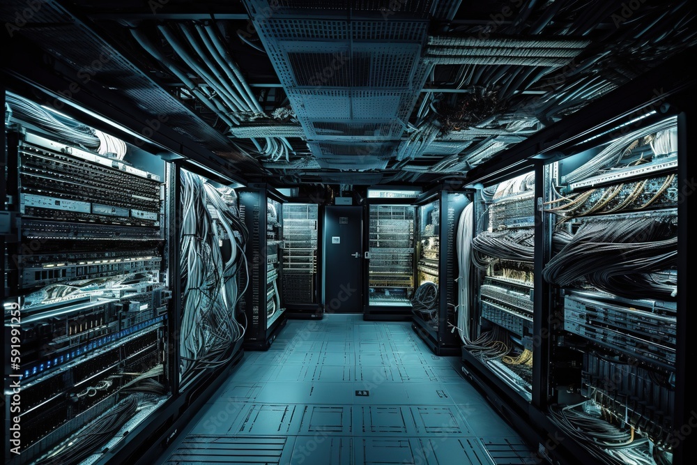 Installation Of An It Infrastructure Server Room Data Center Capturing The Intricate Process