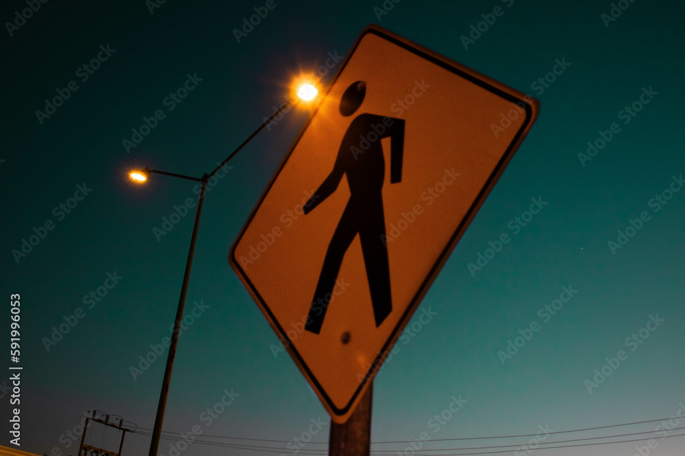 Peatonal sign Stock Photo | Adobe Stock