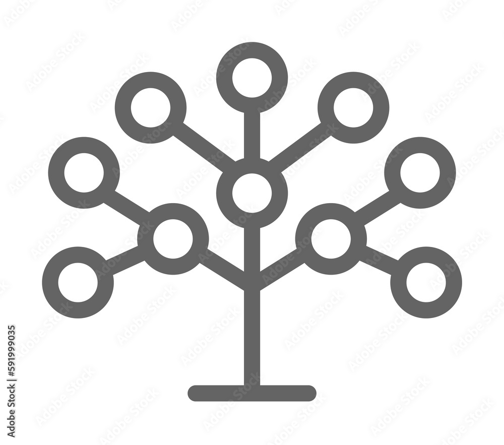 Phylogenetic, tree icon illustration on transparent background Stock ...