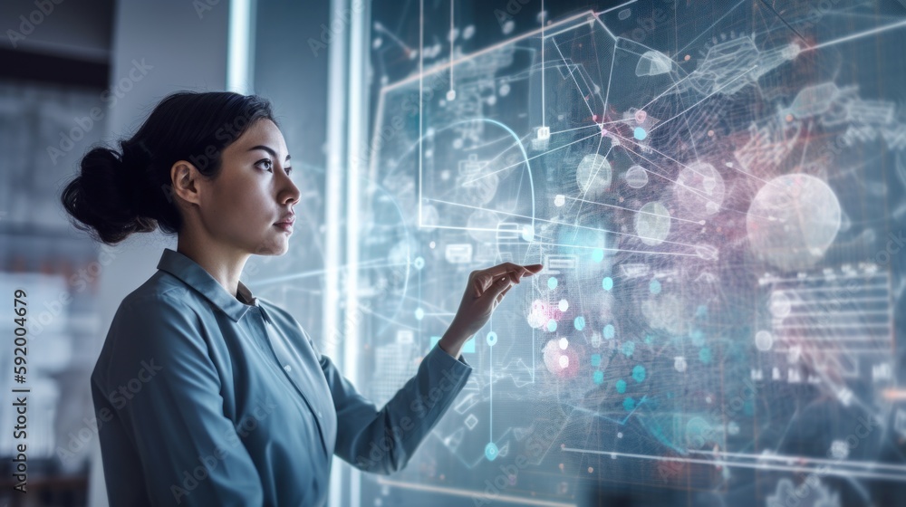 ai generated illustration AI technology helping people in everyday life ...