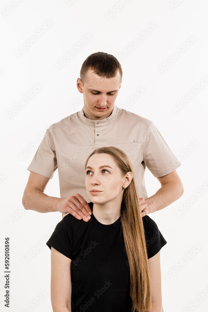 Movement assessment or joint mobilization. Muscle release. Orthopedic ...