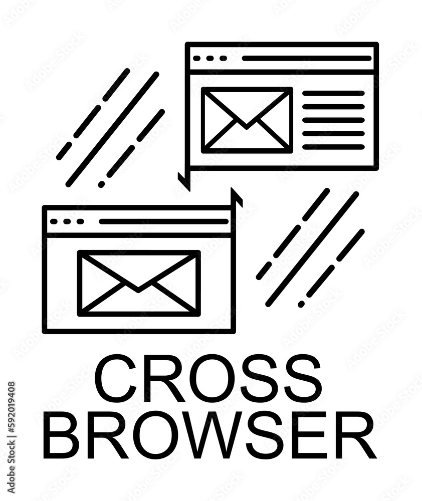 cross browser icon illustration on transparent background Stock ...