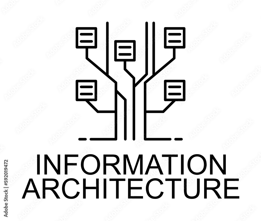information architecture icon illustration on transparent background ...