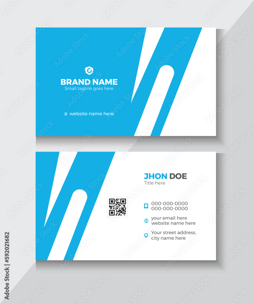 Modern presentation card with company logo. Vector business card ...