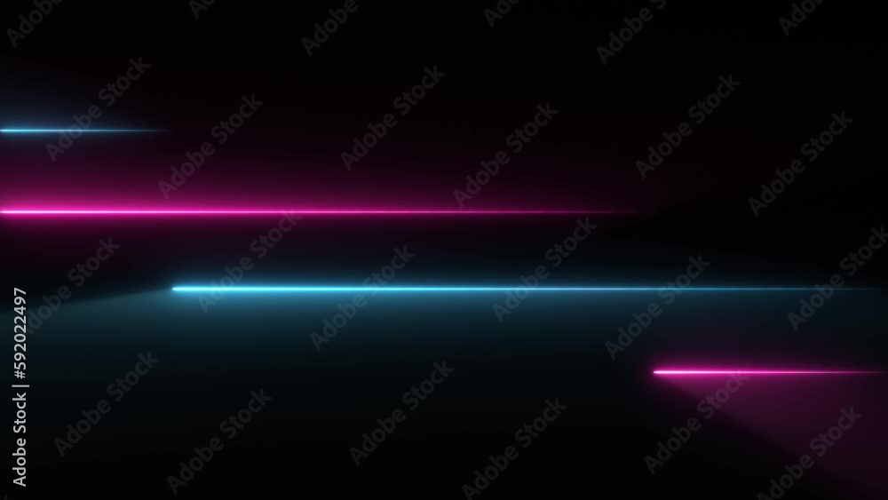 Vidéo Stock Neon Lights motion loops square circular motion draws and ...