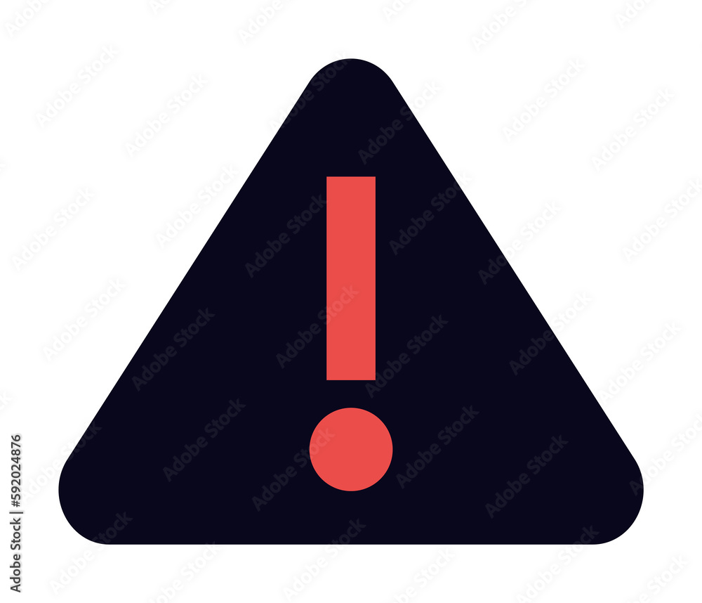 exclamation mark in a triangle icon illustration on transparent ...