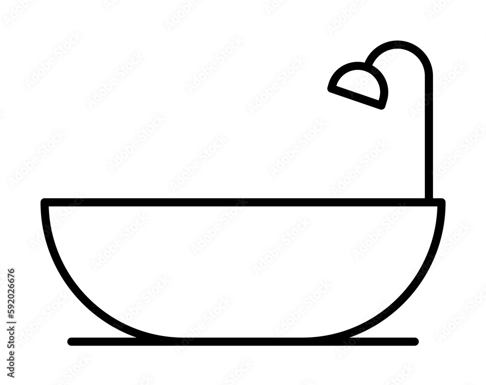 bathroom icon illustration on transparent background Stock Illustration ...