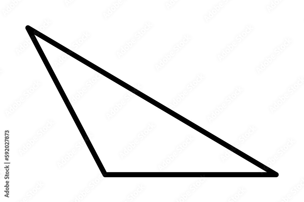 isosceles triangle icon illustration on transparent background Stock ...