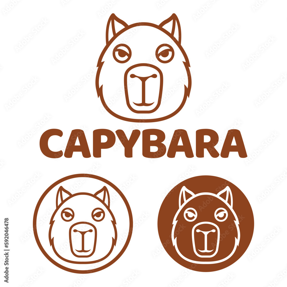 Modern vector flat design simple minimalist logo template of cute ...