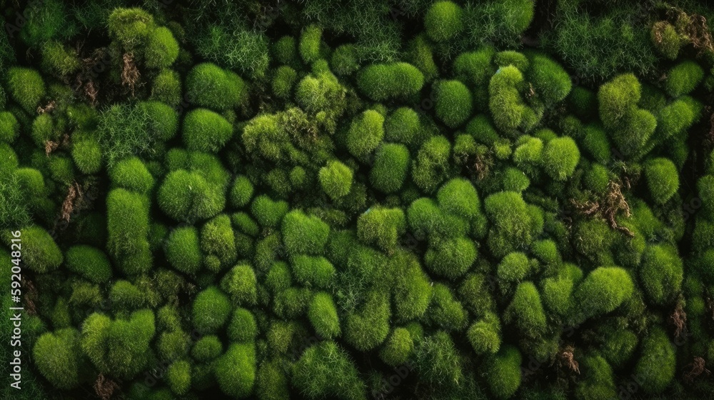 Green moss background. Gen AI Stock Illustration | Adobe Stock