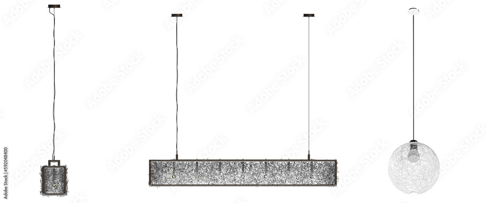 chandelier on the ceiling isolated on transparent background, hanging ...