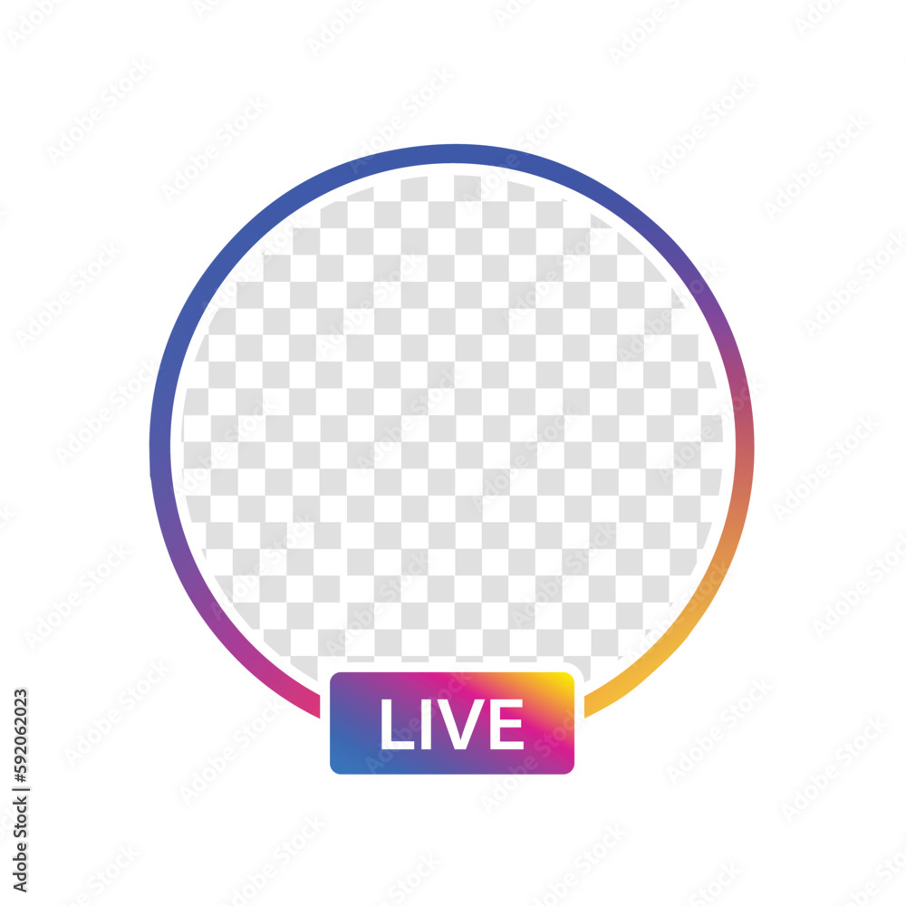 Gradient avatar colorful. Stories Live streaming on social media with ...