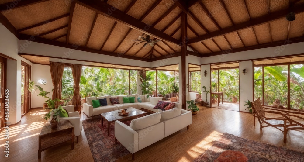 Life Inside an Exotic Costa Rican Bungalow Living Room Interior ...