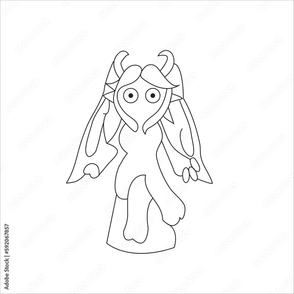 Voodoo Coloring Page for adult Stock Vector | Adobe Stock