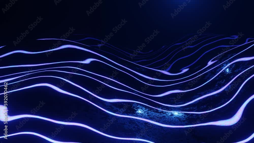 Video Stock 4k looped animation. Flight over hi tech pattern on plane ...