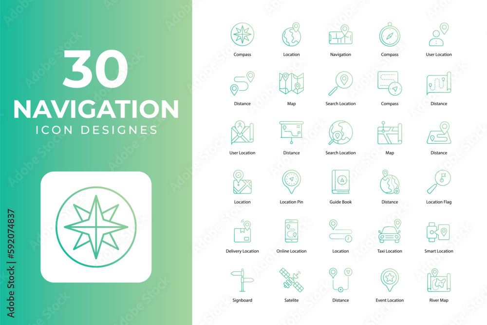 Navigation icons collection. map icons, navigation, maps, location ...