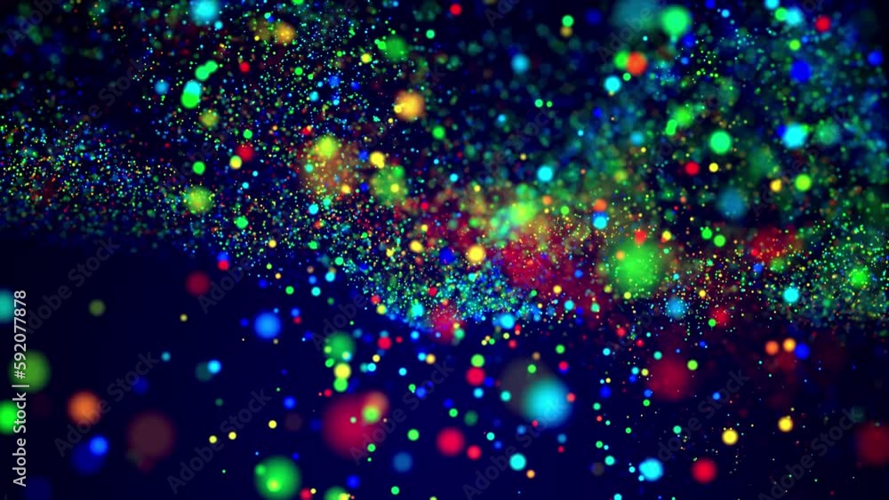 Awesome bg with magic particles float in liquid, bokeh effects, DOF ...