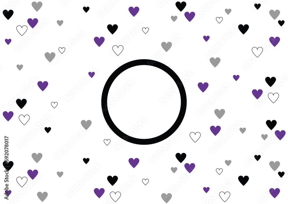 Asexual Background Asexual Pride Flag Colors Asexuality Icon Vector Asexual Pride Flag Symbol