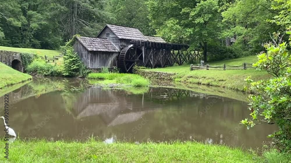 Mabry Mill on the Blue Ridge Parkway. Ed and Lizzy Mabry built the mill ...