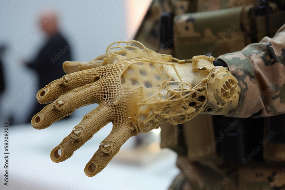 Prosthetic hand created by FDM 3D printer for soldier with amputte hand ...
