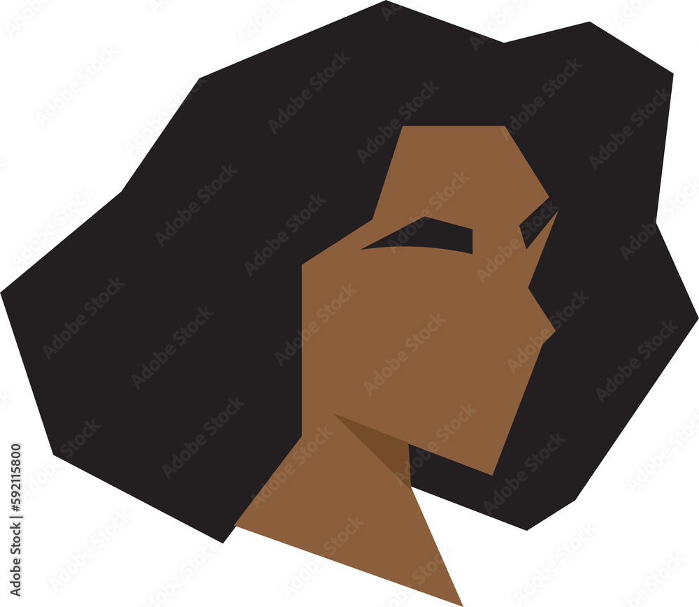 Types of faces in different skin tone and different colors Stock ...