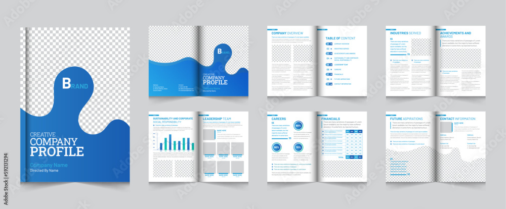 layout, pages corporate and Business Company Profile Template Design ...
