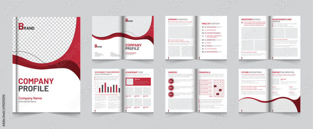 layout, pages corporate and Business Company Profile Template Design ...