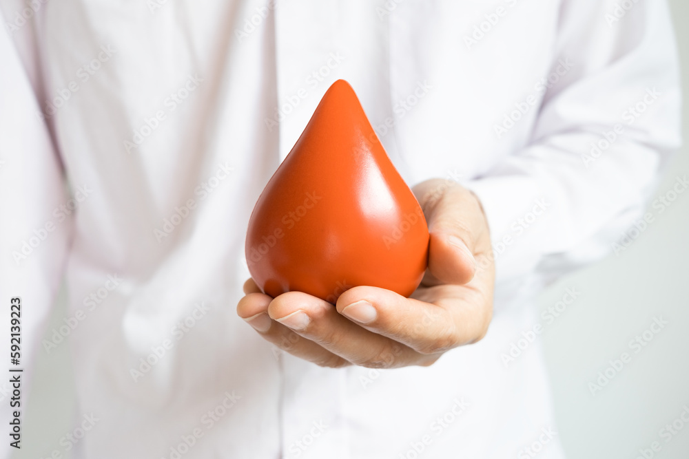 healthy man's hand holding blood symbol Blood Donation Help and Health ...